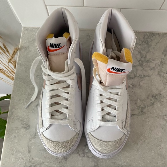 Nike | Shoes | New Blazer Mid Vintage High Top Leather Nikes White With ...